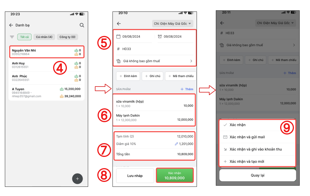 Hướng dẫn tạo hóa đơn phải trả trên điện thoại - Finan